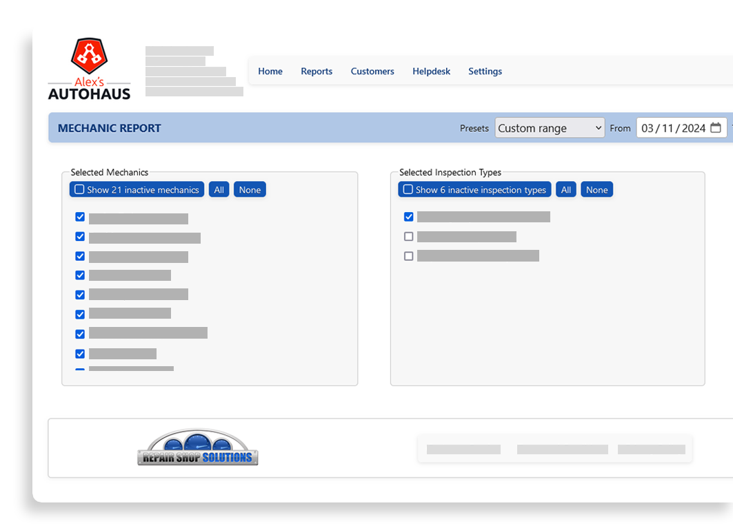 Digital Vehicle Inspections - Repair Shop Solutions